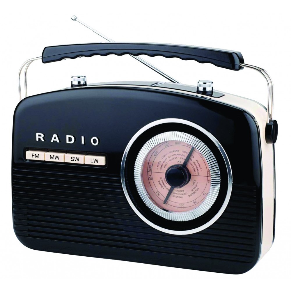 Aparat radio FM in stil retro, culoare Negru | arhiva Okazii.ro