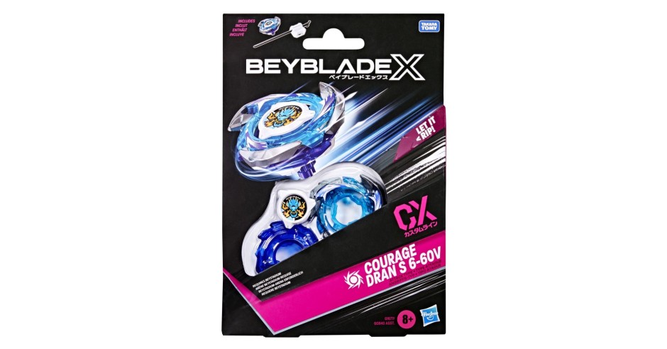 Beyblade x let it rip set lansator si roata courage dran s 6-60v ...
