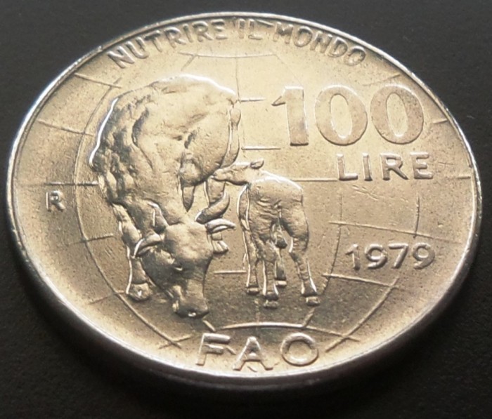 Moneda FAO 100 LIRE - ITALIA, anul 1979 *cod 156, Europa | Okazii.ro