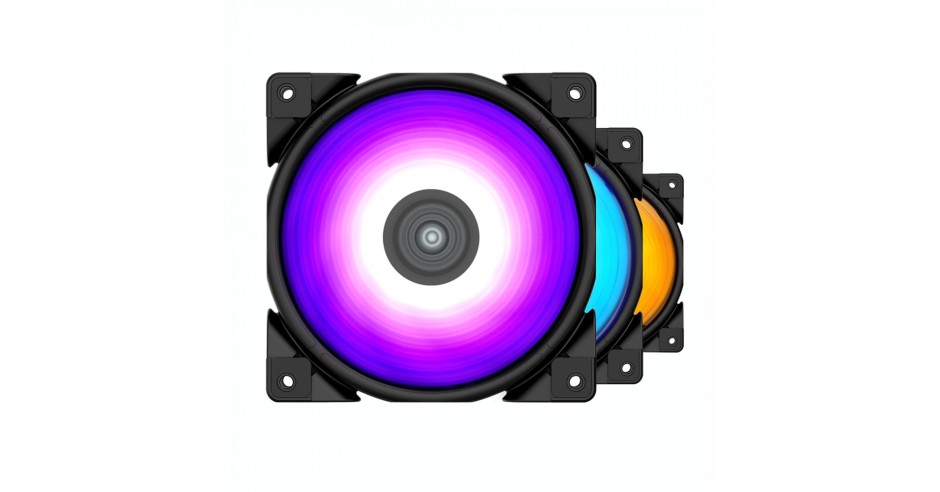 VENTILATOR PCCOOLER PC 120x120x25 mm, RGB LED, PWM, Hydro Bearing ...
