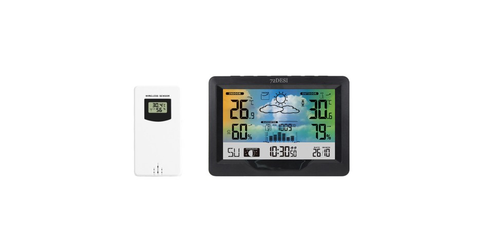 Set Statie meteo fara fir si Transmitator exterior 72DESI, cu ecran ...