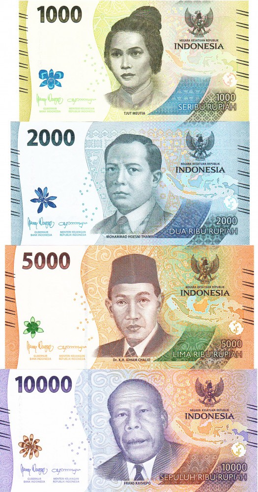 Indonezia Set 1 000-2 000-5 000-10 000 Rupiah rupii 2022 PW 162-165 UNC | arhiva Okazii.ro