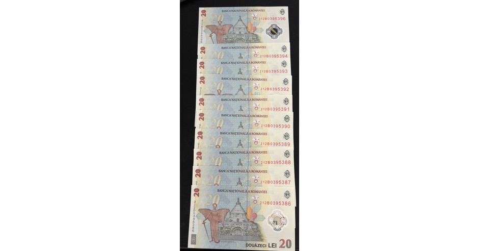 Bancnote 20 lei 2021 Ecaterina Teodoroiu Serii consecutive | arhiva ...