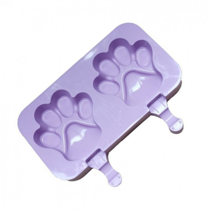 Forma silicon pentru inghetata, labuta 2 cavitati cu capac din silicon ...