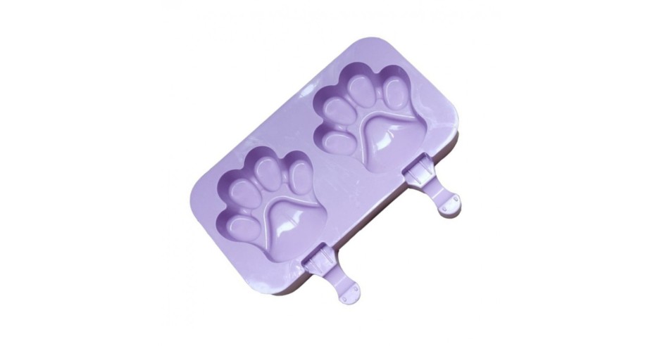 Forma silicon pentru inghetata, labuta 2 cavitati cu capac din silicon ...