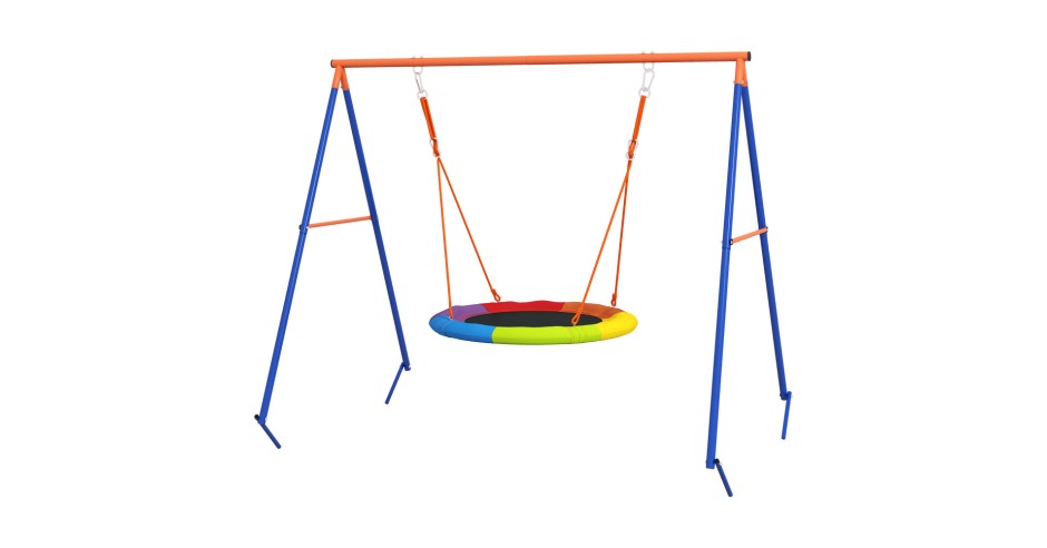 Outsunny Set de leagan pentru gradina, Leagan tip cuib pentru copii ...