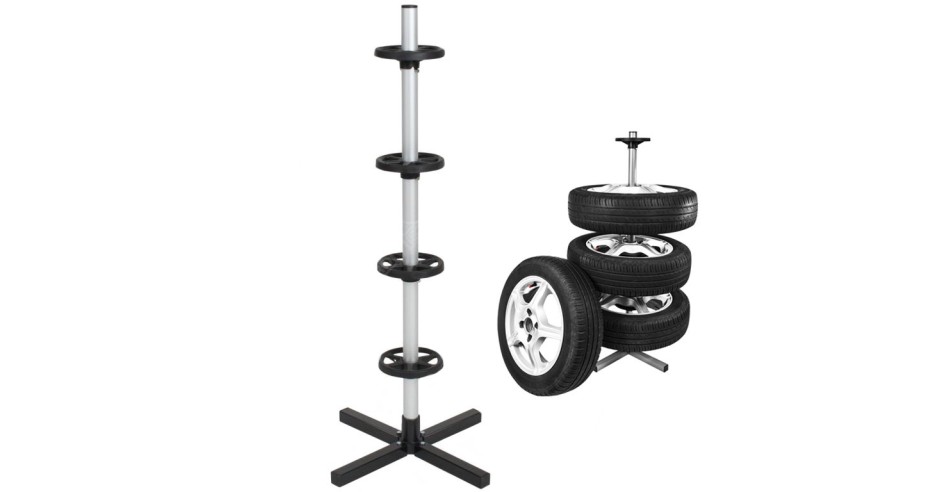 Suport metalic roti auto, 4 anvelope maxim 100 kg, 107 cm, separatoare ...