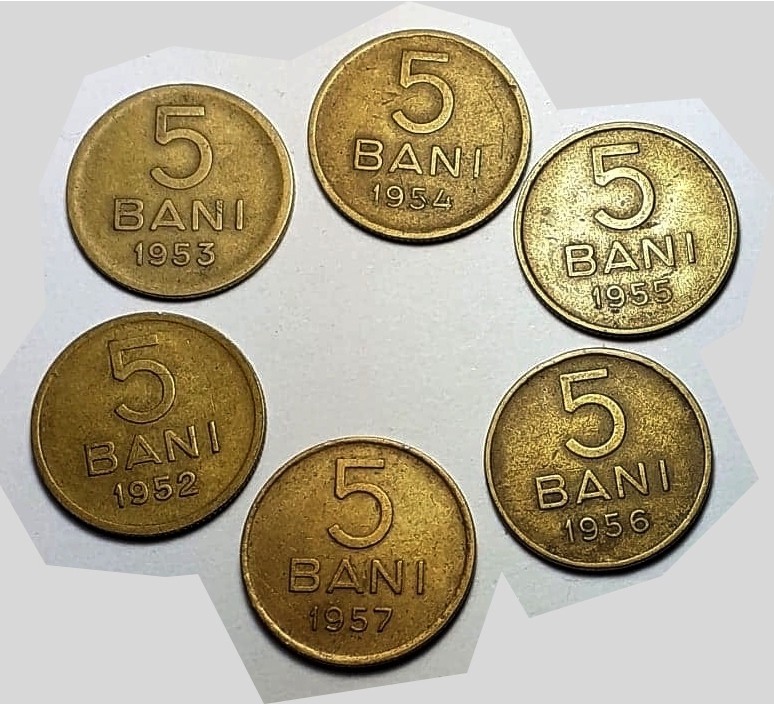 Romania, lot 5 bani 1952-1957 * cod 119 | arhiva Okazii.ro