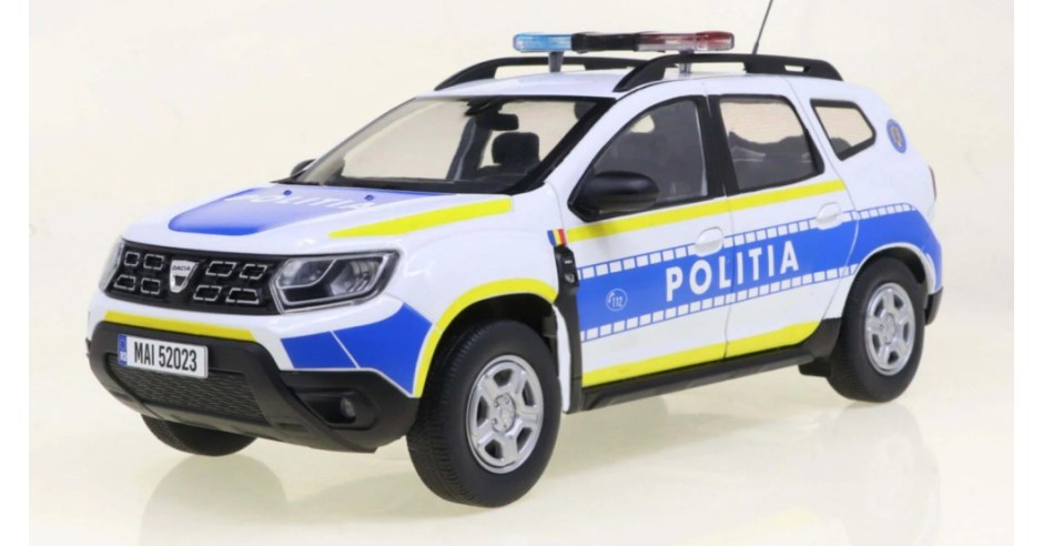 Macheta Dacia Duster Politia Romana - 1/18 Solido, 1:18 | Okazii.ro