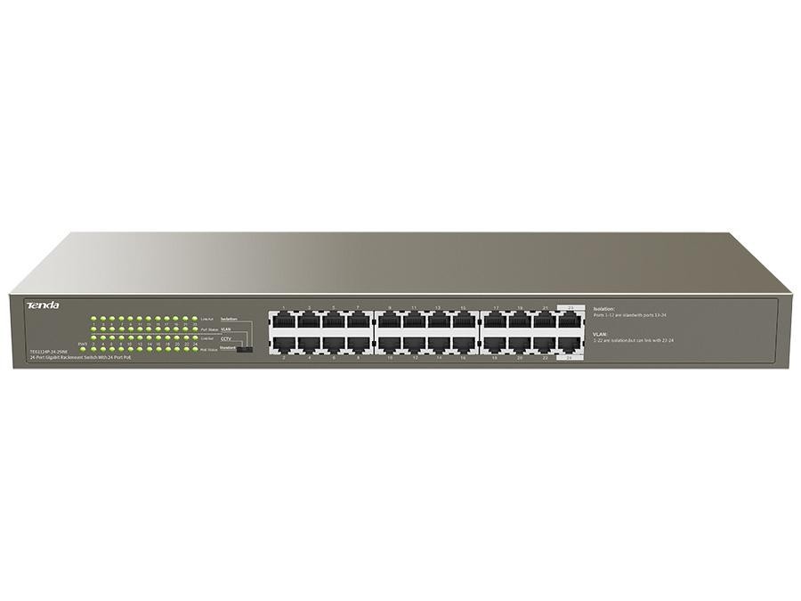 Tenda switch teg1124p-24-250w 24-port gigabit ethernet switch 24-port ...
