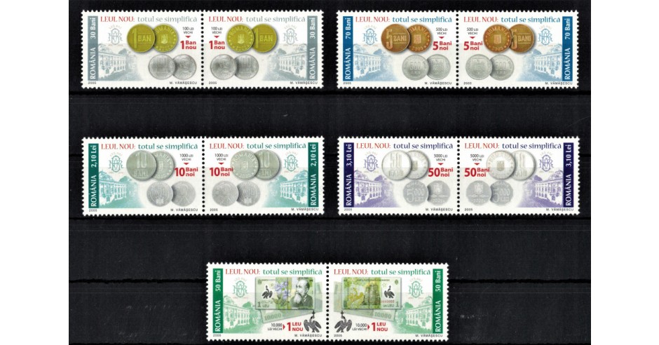 Timbre Romania 2005, Leul Nou, Serie Completa MNH, Colectie ...