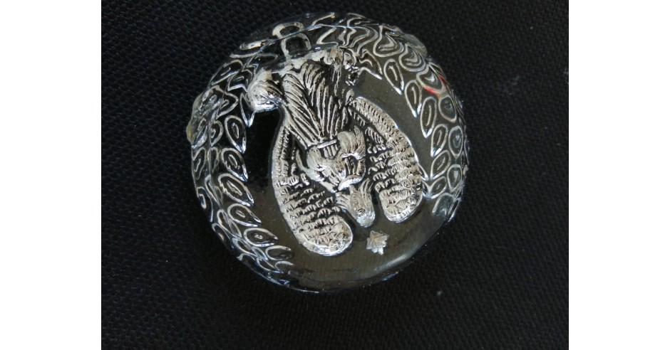 Doua iconite mici in sticla argintate inger si Isus Christos miniatura ...