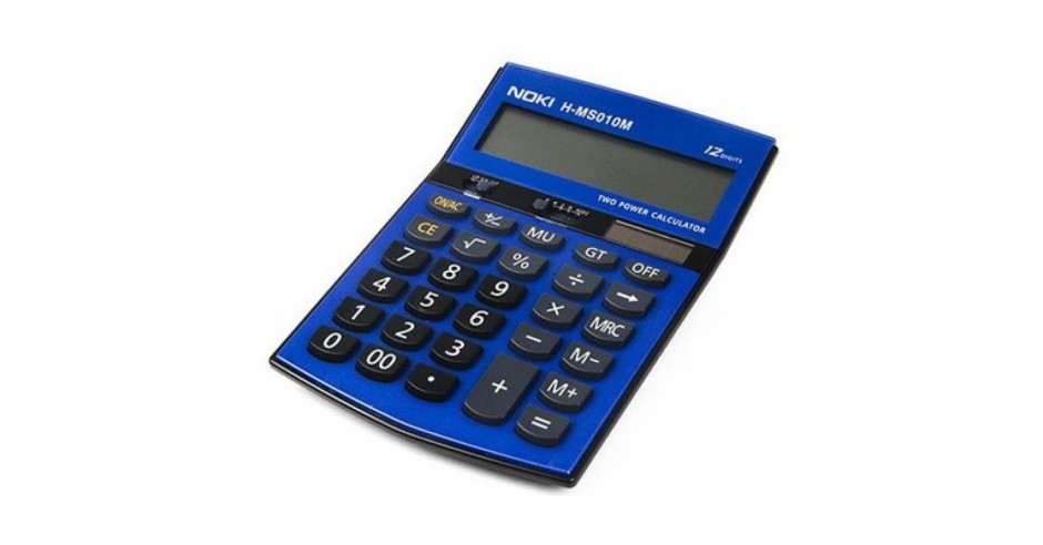 Calculator de Birou Noki HMS010, Albastru, 12 Digits, Alimentare Dubla ...