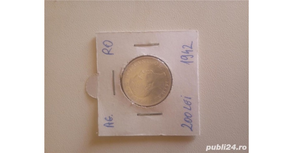 Vand moneda argint 200 lei ,1942 | arhiva Okazii.ro