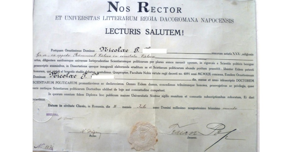 Diploma regalista doctorat | arhiva Okazii.ro