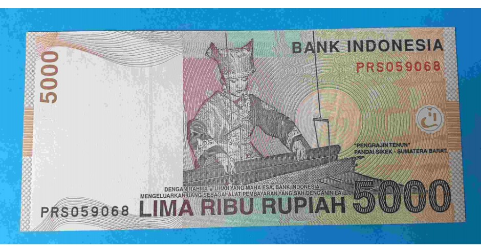 Bancnota veche Indonezia 5000 Rupiah 2001 - UNC bancnota Necirculata ...