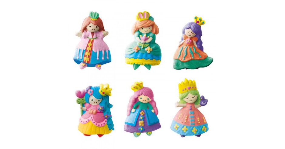 Figurine din ipsos de pictat pentru copii, Kit complet DIY cu Printese ...