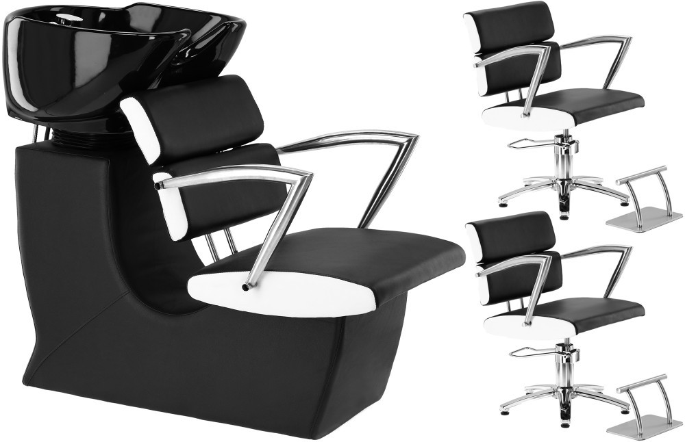 Set Scafa coafor profesionala unitate de spalat Olga ?i 2 x scaune de ...