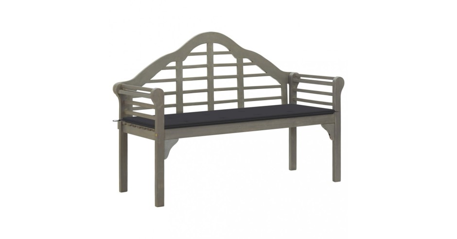 Bancheta regala de gradina cu perna, gri, 135 cm, lemn acacia | arhiva ...