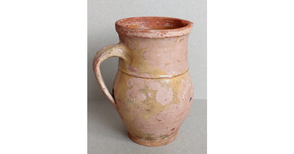 Mica ulcica de lut ars cu model sters, ceramica traditionala romaneasca ...