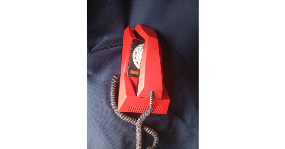 Telefon cu disc vintage românesc roșu 1988 model rar | Okazii.ro