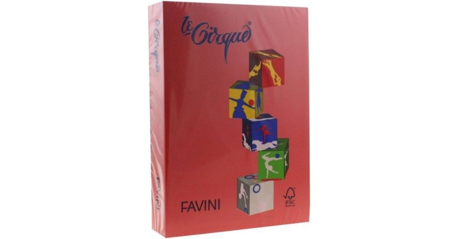 Hartie Colorata FAVINI 500 File, A3, 80 g/m?, Rosu, Hartie Colorata ...