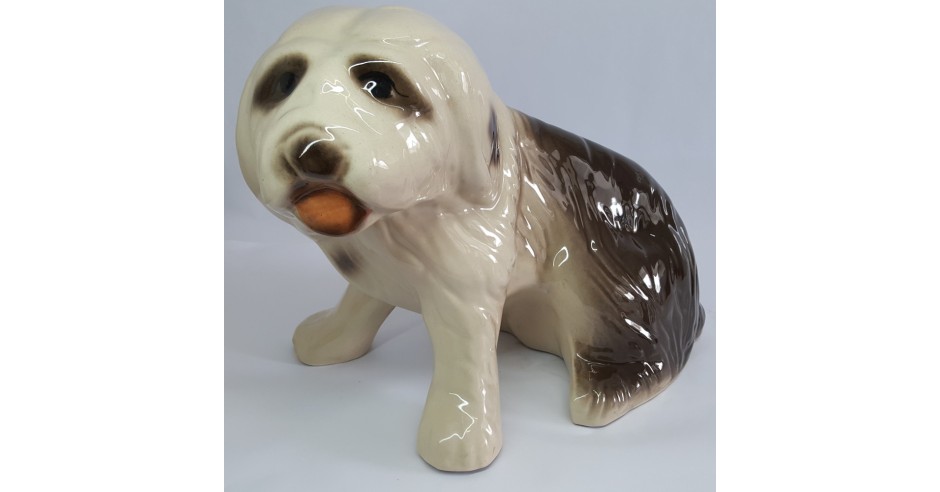 Bibelou mare portelan, ceramica, vechi, vintage - Caine, catel | Okazii.ro