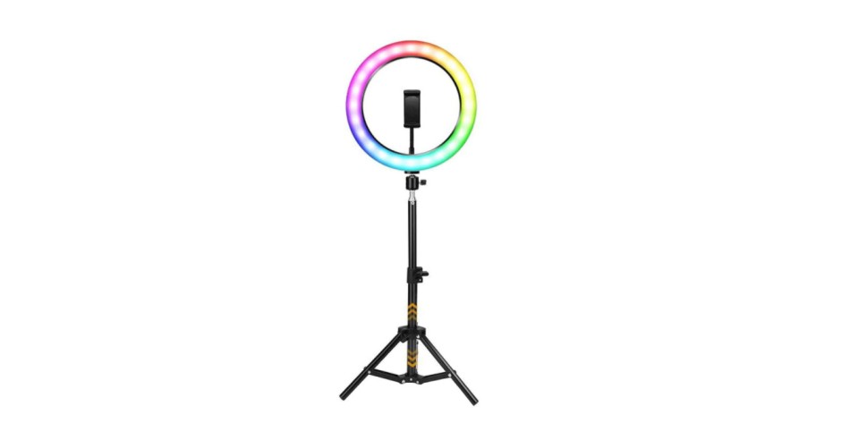 Lampa Circulara Make up Profesionala cu LED RGB, Ring Light cu 10 ...