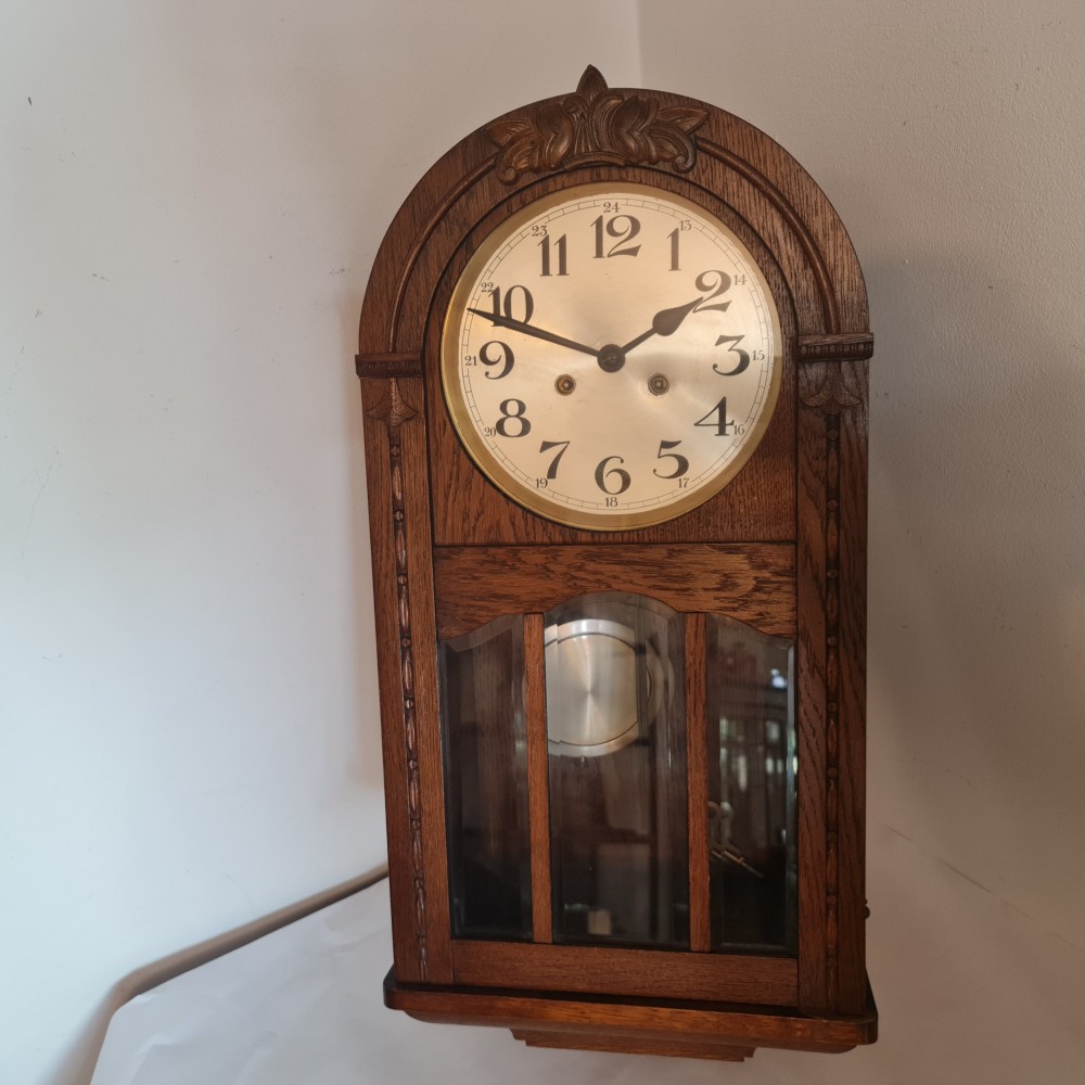 CEAS, PENDULA DE PERETE CU GONG LA JUMATATE SI ORA - GERMANIA anii 1930 ...