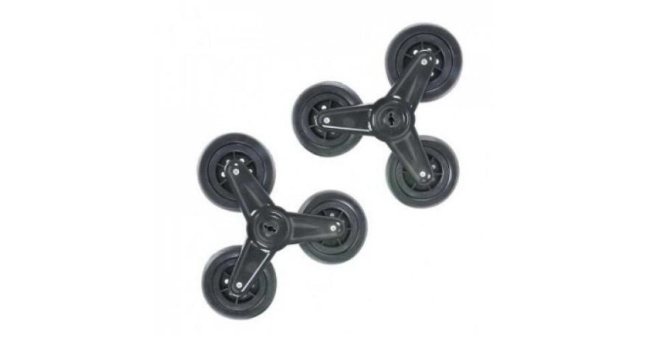 Set trei roti pentru carucior troller pentru piata care urca scarile ...