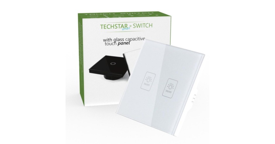 Intrerupator Touch Techstar? TG02, Sticla Securizata, Design Modern ...