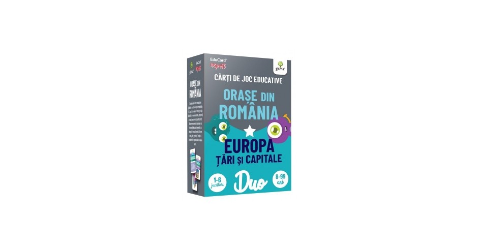 Orase din Romania - Europa: Tari si capitale. Carti de joc educative ...