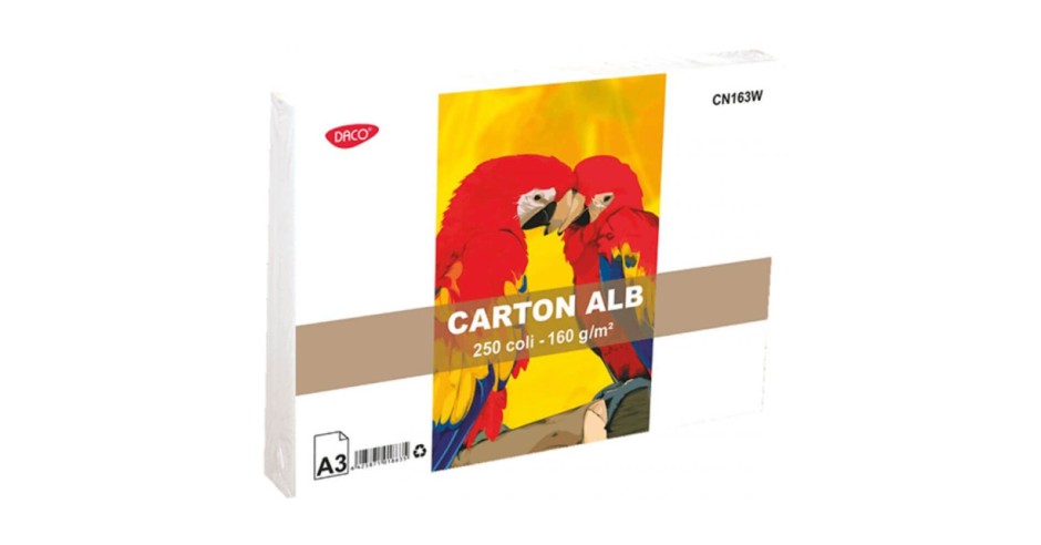 Hartie Cartonata A3 DACO, Alba, 250 Coli/Top, 160 g/m?, 297x420 mm ...