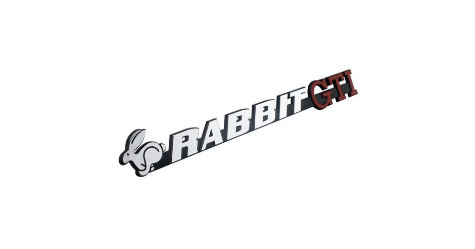 Logo emblema spate Rabbit GTI Volkswagen VW Golf 1 2 MK1 MK2 NOU ...