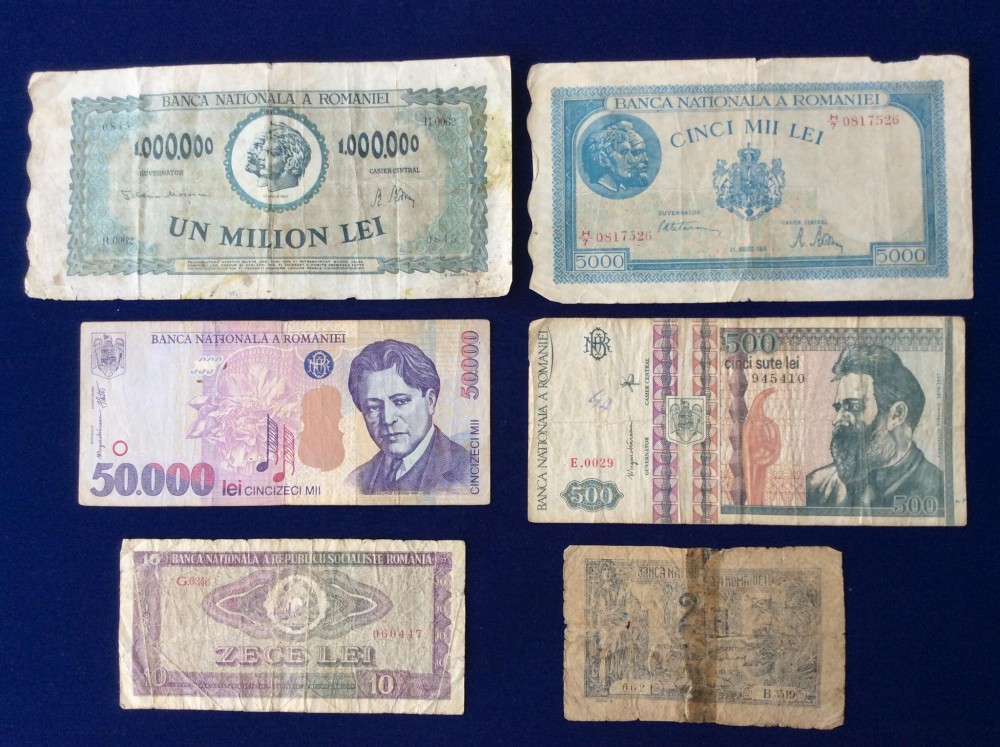 Bancnote Romania - Lot bancnote romane?ti - starea care se vede (13 ...