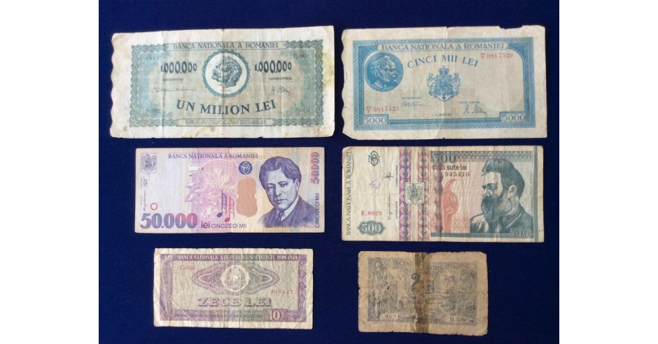 Bancnote Romania - Lot bancnote romane?ti - starea care se vede (13 ...