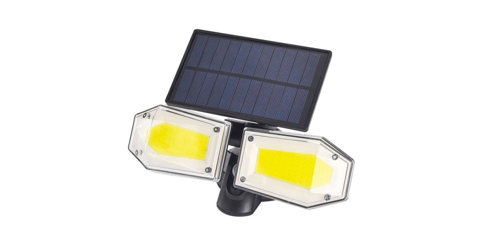 Proiector solar dublu LED COB, senzor de miscare, 80W | arhiva Okazii.ro