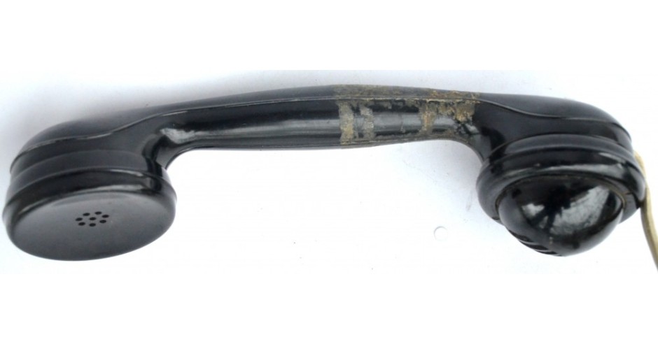 Receptor telefon vechi din ebonita/ bachelita | arhiva Okazii.ro