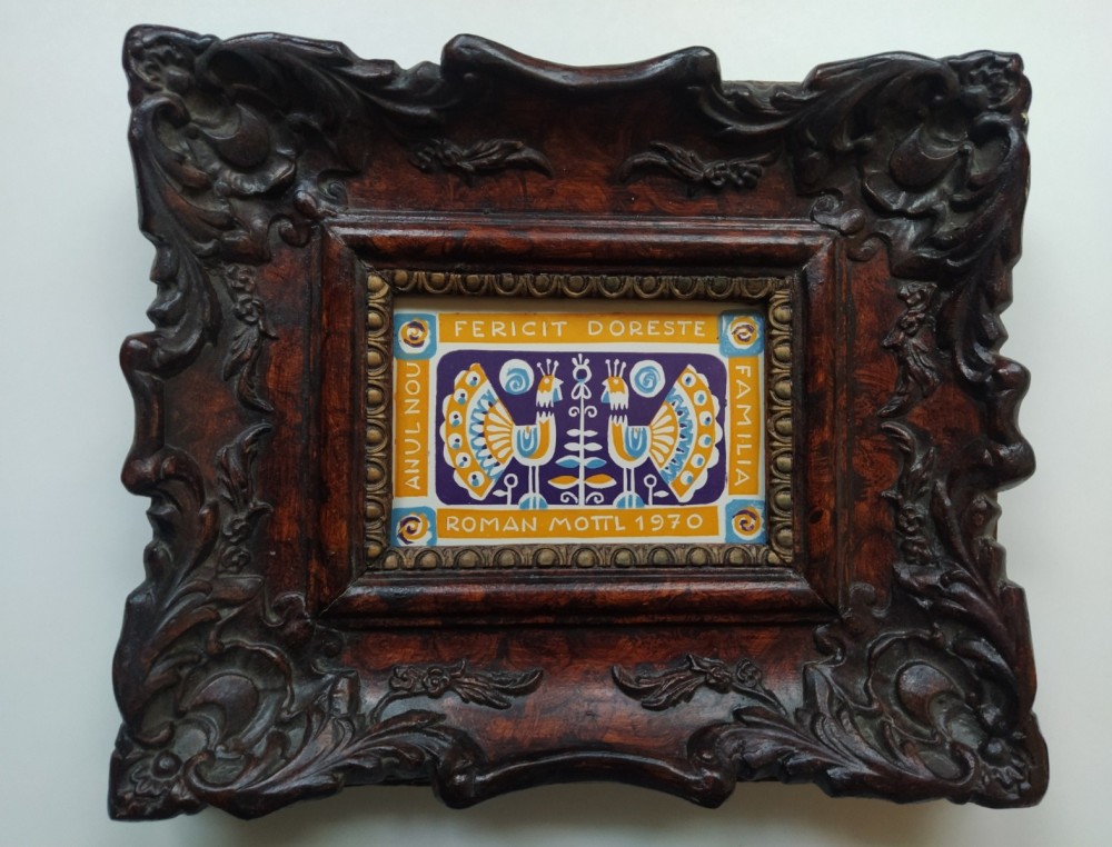 Linogravura ( monotipie ) - An nou fericit - Roman Mottl (1921-1991 ...