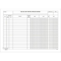 Fisa de Cont Operatiuni Diverse, Carton 140 g/m? - Tipizate ...