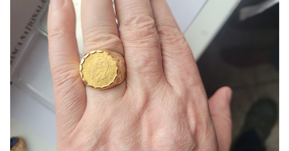 INEL BARBATI AUR 14K CU MONEDA 21.6K, Galben | Okazii.ro