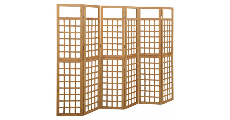 Separator camera cu 6 panouri, 242,5?180 cm, nuiele lemn brad | arhiva ...