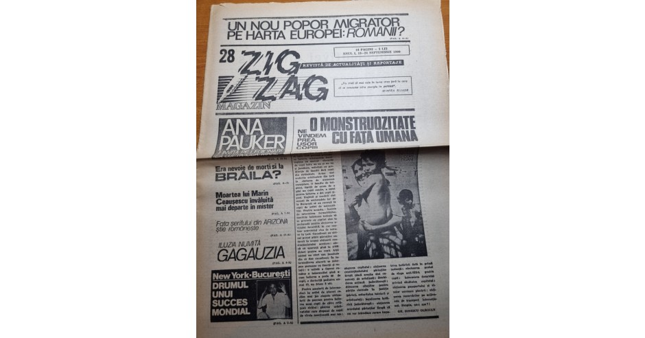 Ziarul Zig-Zag 18-24 septembrie1990- zoe ceausescu,moartea lui marin ceausescu | Okazii.ro