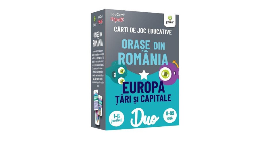 Orase din Romania. Europa: tari si capitale. Carti de joc educative ...