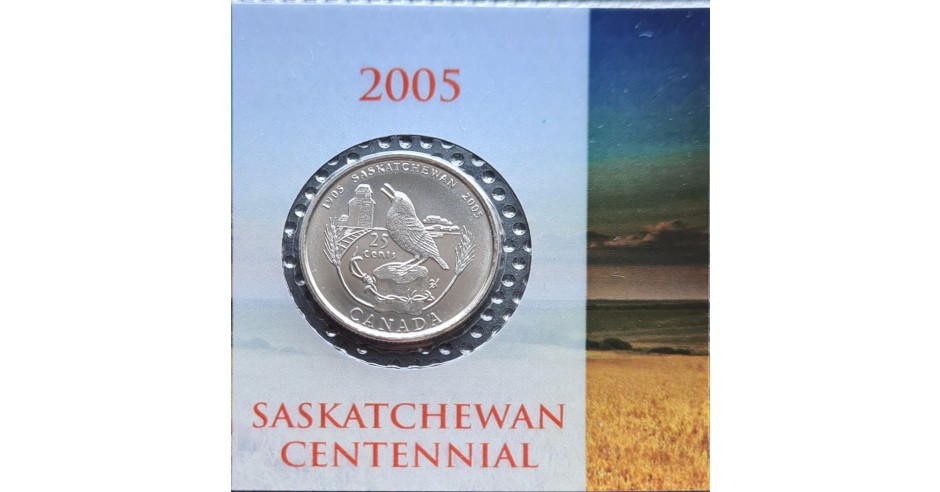 Canada 25 centi cents 2005 Saskatchewan Centennial | arhiva Okazii.ro