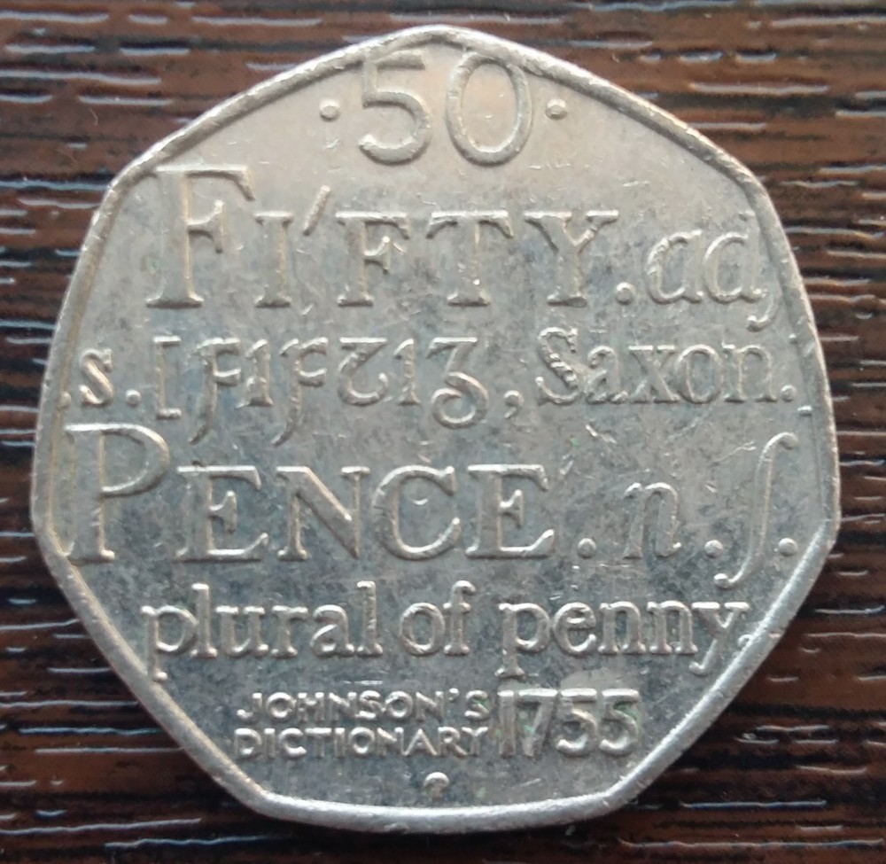 (M2525) MONEDA ANGLIA - 50 PENCE 2005, COMEMORATIVA, JOHNSON'S ...