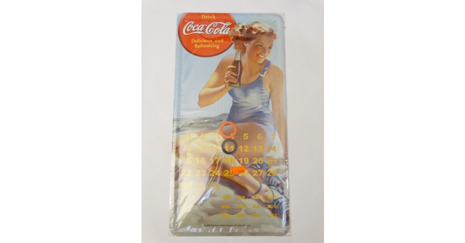 Calendar Coca Cola metal 20 x 40 cm reclama Coca Cola - nou - model 2 ...