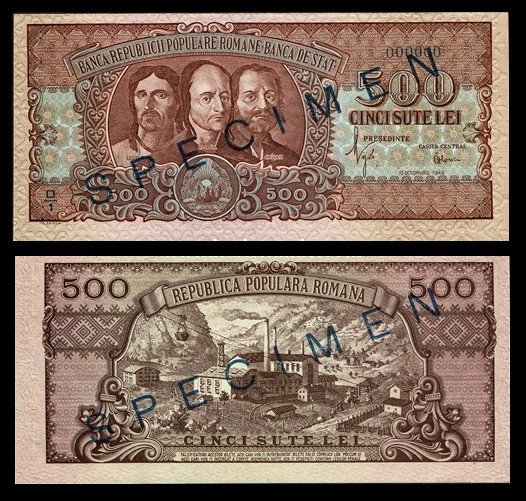 Bancnote romanesti - 500 lei 1949 -SPECIMEN -UNC | arhiva Okazii.ro