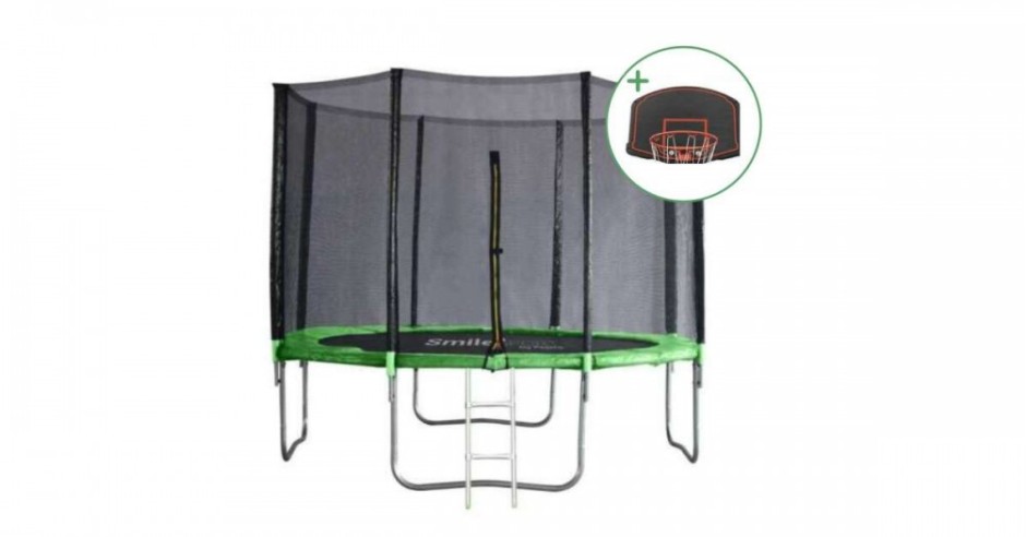 Trambulina de gradina SmileSPORT by Pepita cu plasa de protectie si ...