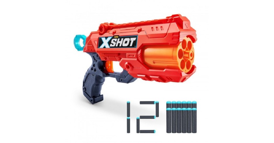 Arma de jucarie X-Shot Excel Reflex 6 Zuru, 12 cartuse | Okazii.ro
